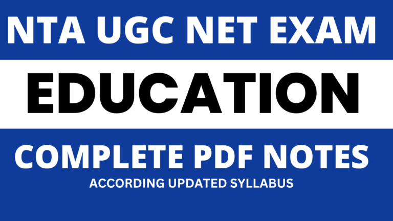 UGC NET Education Paper 2 Notes: Complete Unit-Wise PDF Download ...